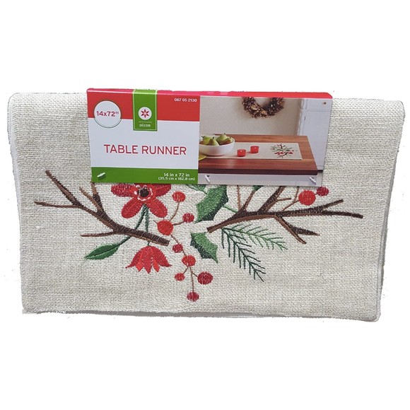 Threshold | Dining | Threshold Embroidered Holiday Sprig Holly ...